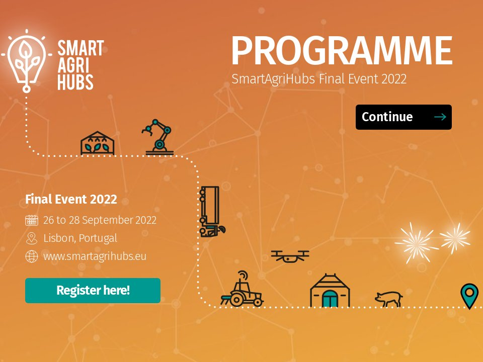 SmartAgriHubs Final Event - Register for the workshops | SmartAgriHubs